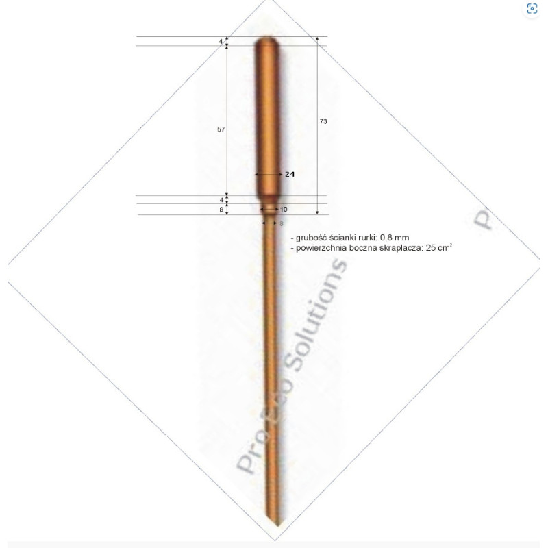 Rurka ciepła - heat pipe (14/1700 mm) 70mm